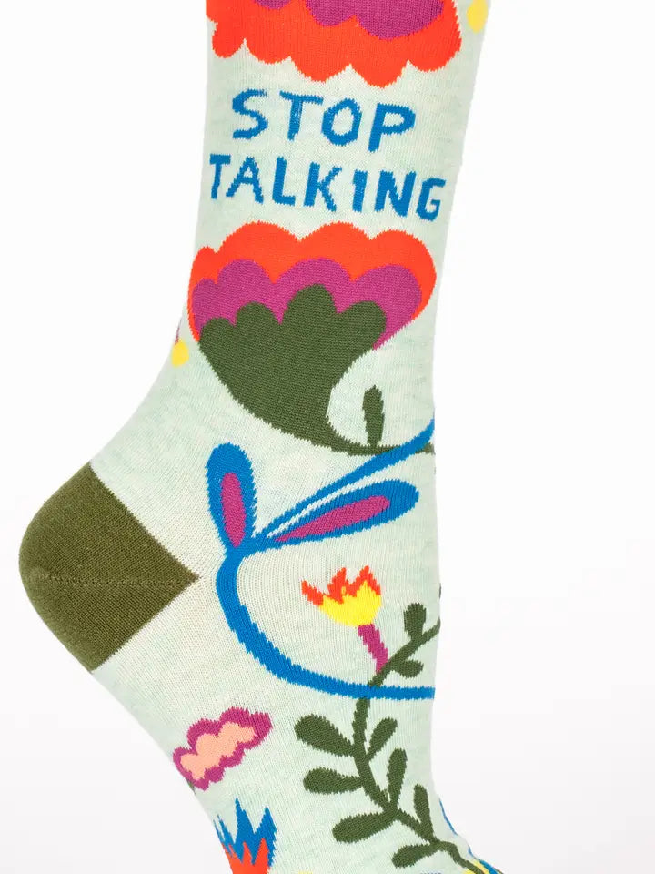 Stop Talking Women’s Socks | Blue Q