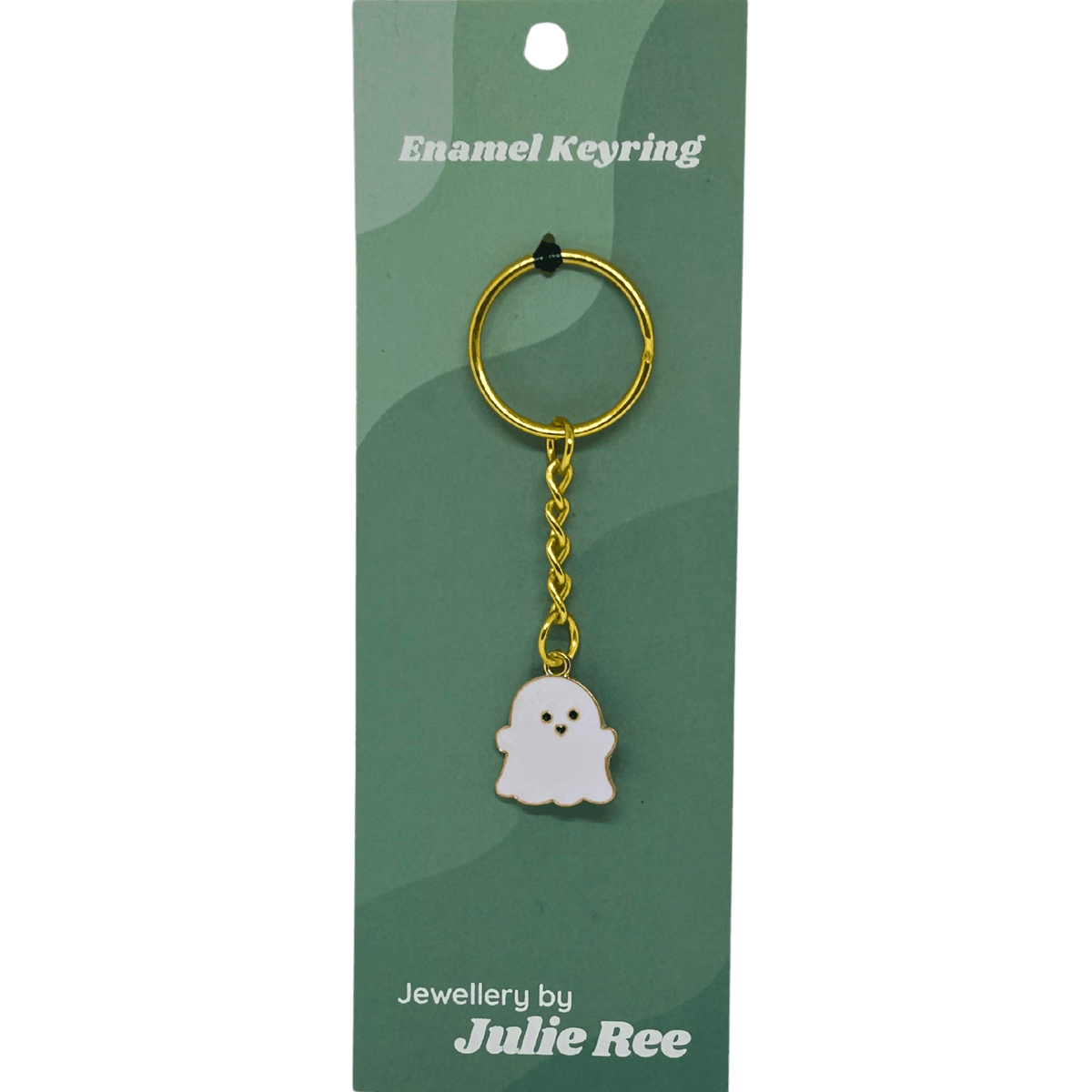 Cute Ghost Keyring – Kawaii Enamel Keyring