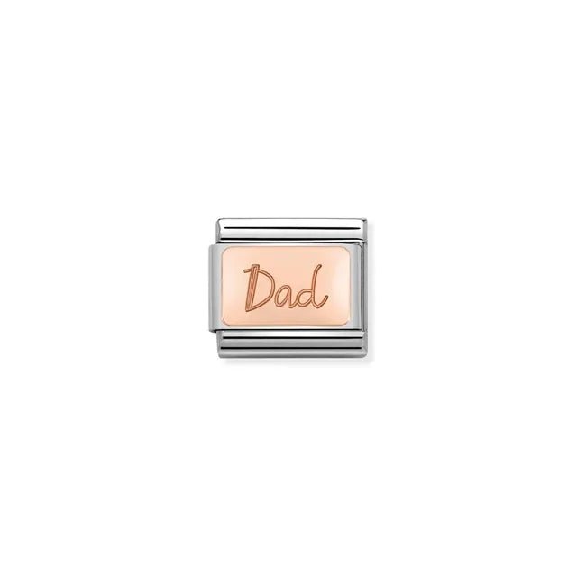Dad Rose Gold Classic Link – Nomination Bracelet Charm
