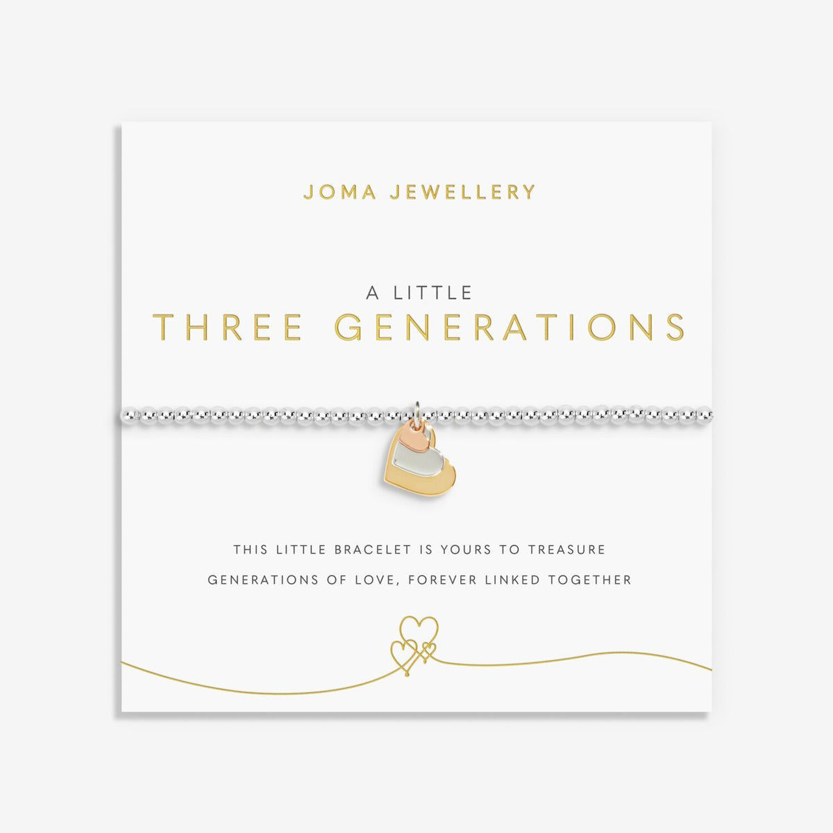 Three Generations Heart Bracelet | Joma Jewellery Gifts for Her