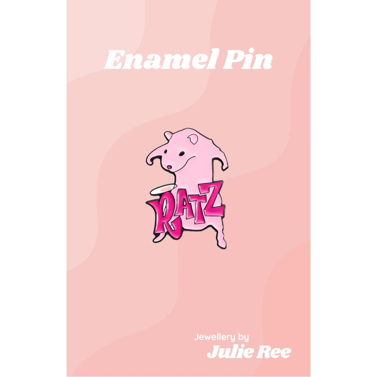 Ratz Pink Rat Enamel Pin – Unique Jewellery by Julie Ree — Something ...
