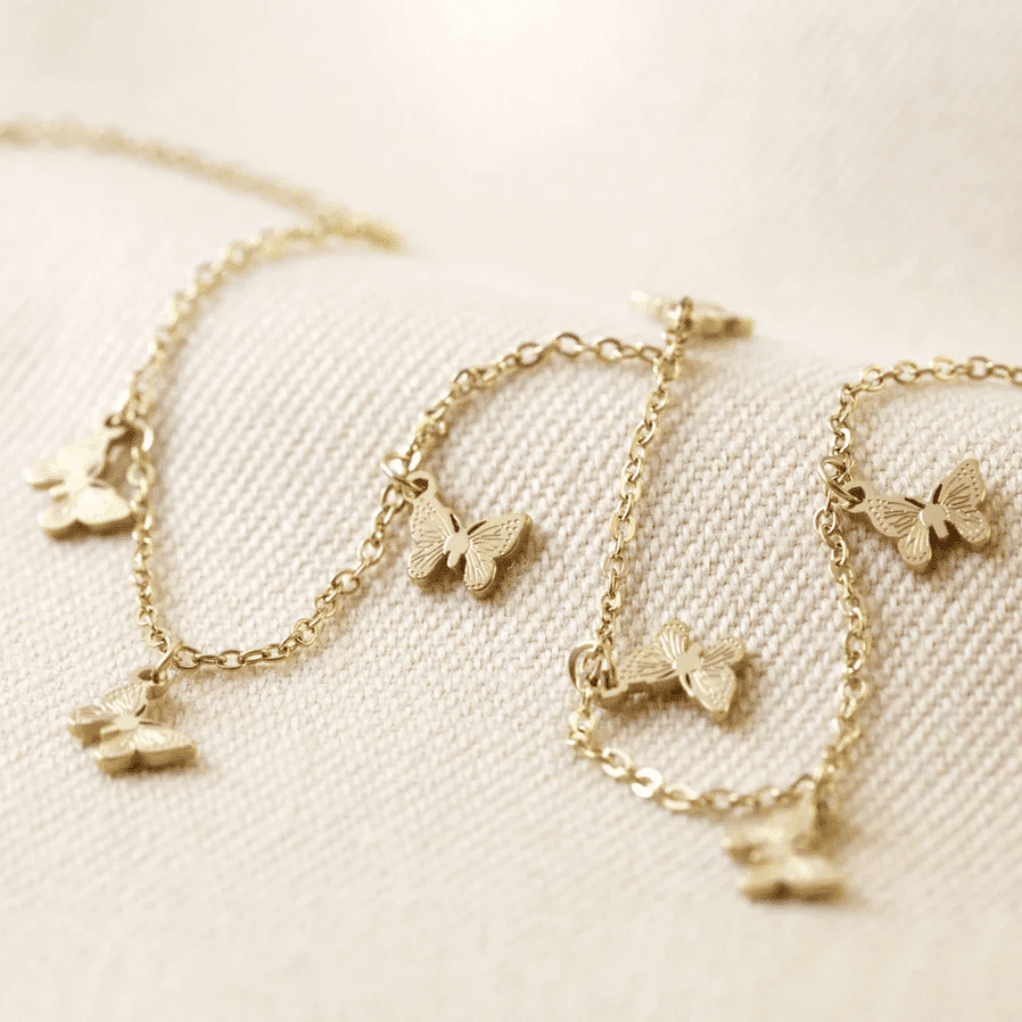 Lisa Angel Gold Butterfly Necklace | Stainless Steel