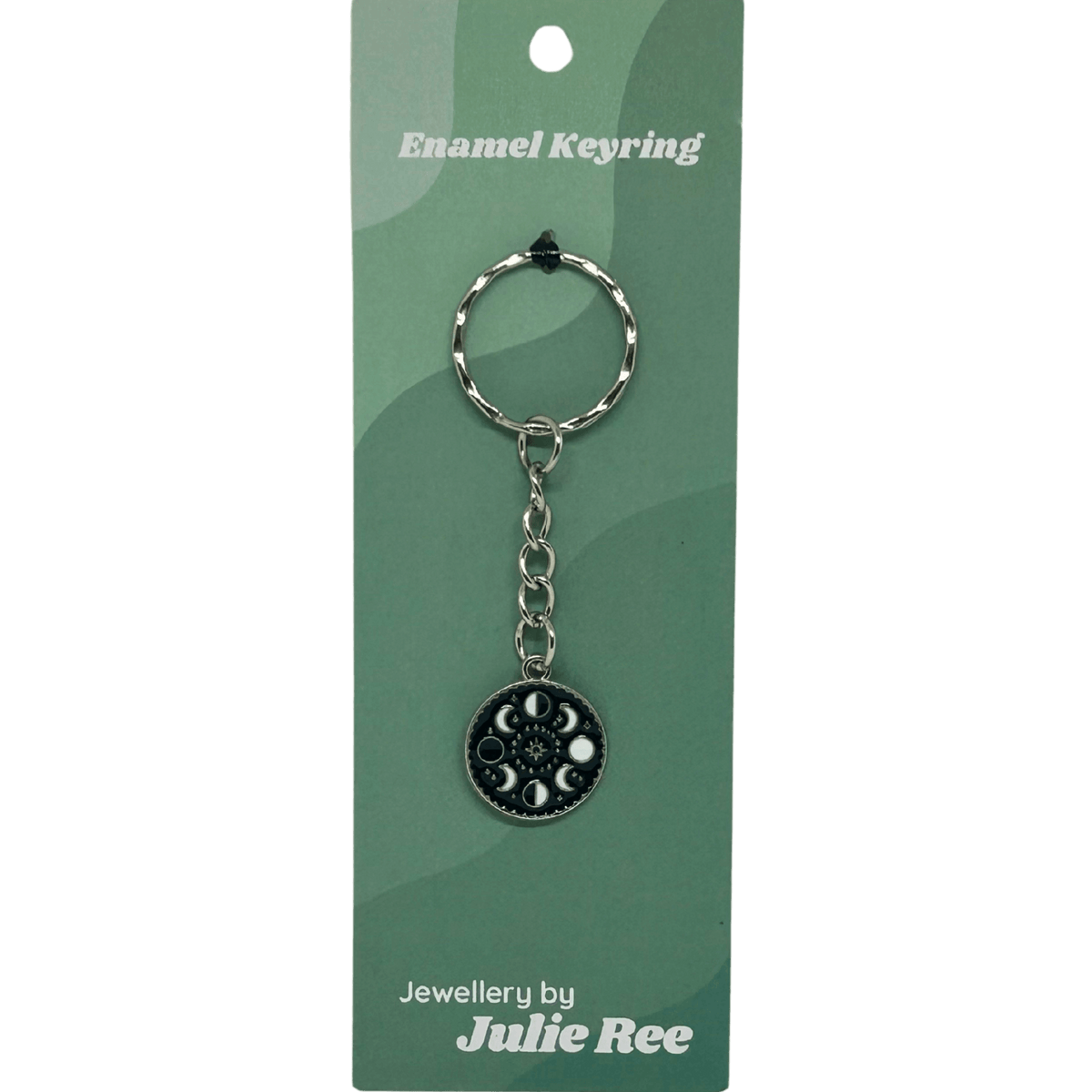 Moon Phase Keyring – Celestial Enamel Keyring