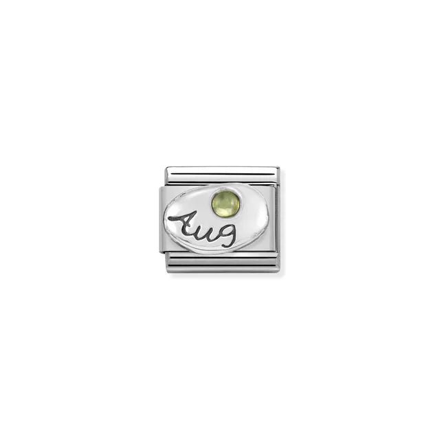 Nomination August Peridot Birthstone Classic Link – Silver