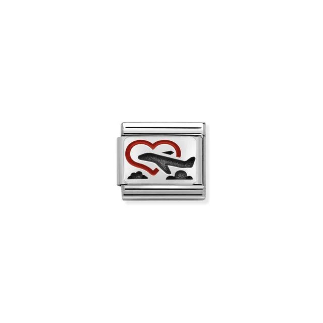 Nomination Love Plane Classic Link – Silver Red Heart