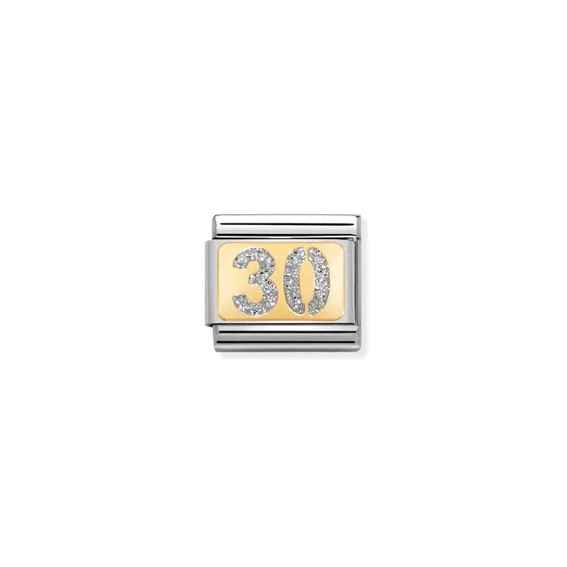 Nomination Number 30 Classic Link – Yellow Gold Glitter