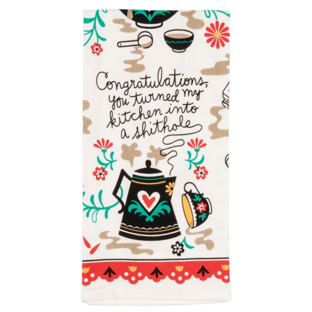 Congratulations Kitchen Tea Towel – Funny Housewarming Gift