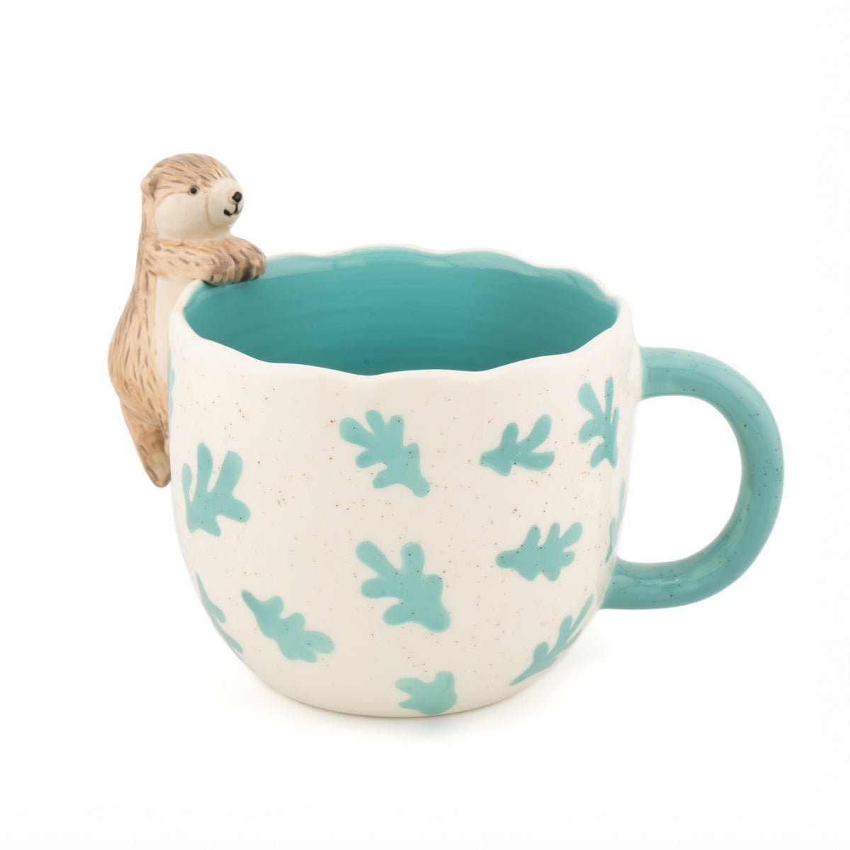 Sass & Belle Peeking Otter Mug – Blue Stoneware Mug