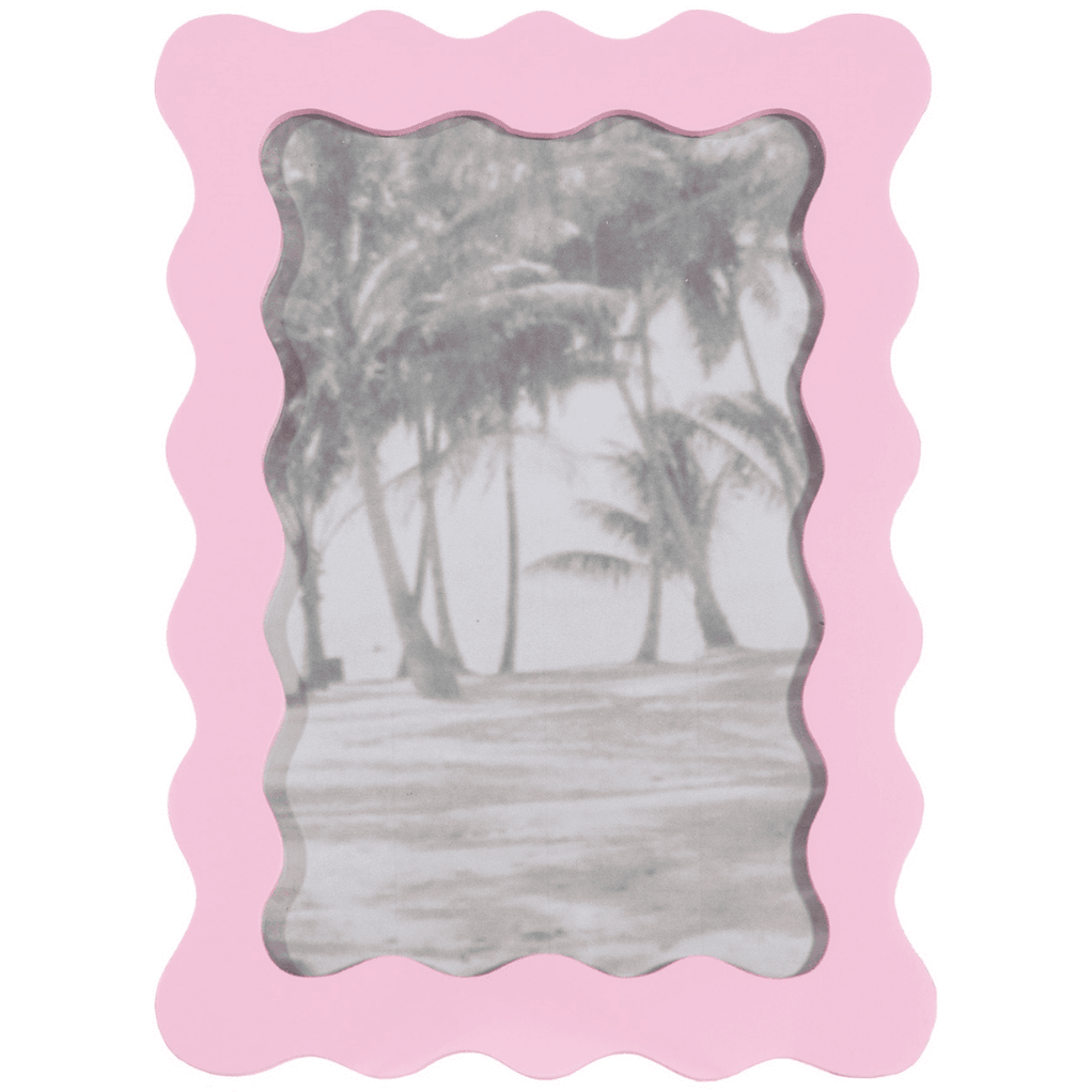 Sass & Belle Pink Wavy Photo Frame – Retro Style Frame