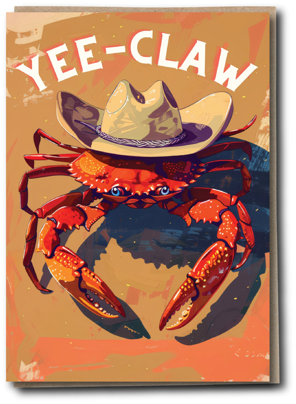 Silly Sausage - Yee-Claw Greeting Card - Funny Western-Themed Card