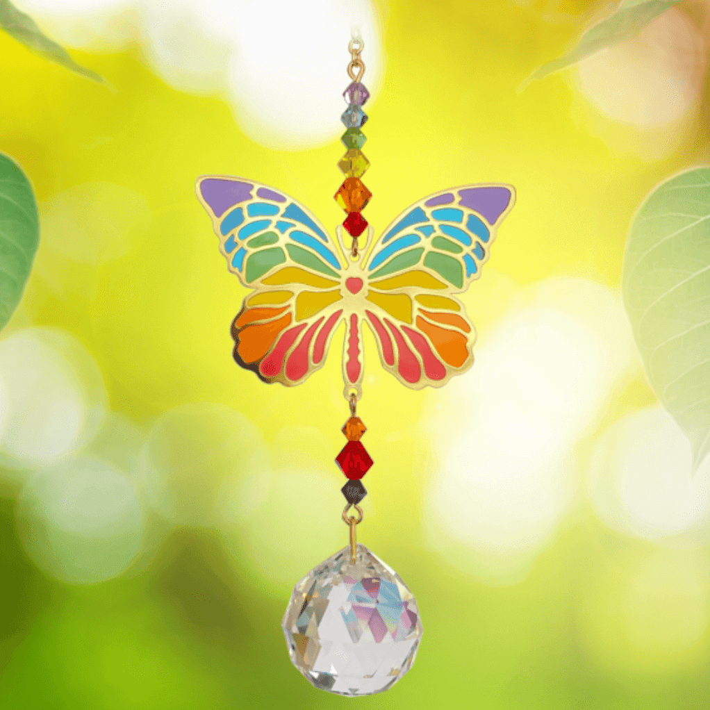 Butterfly Rainbow Crystal Suncatcher | Wild Things Gifts