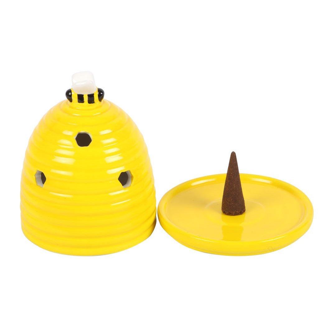 Yellow Beehive Incense Burner - Stylish Cone Holder