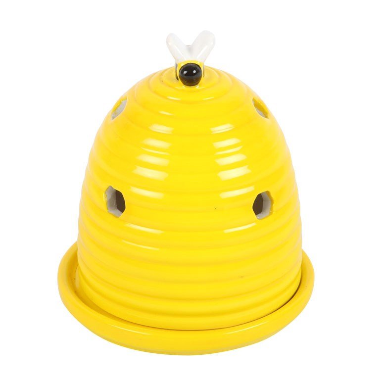 Yellow Beehive Incense Burner - Stylish Cone Holder