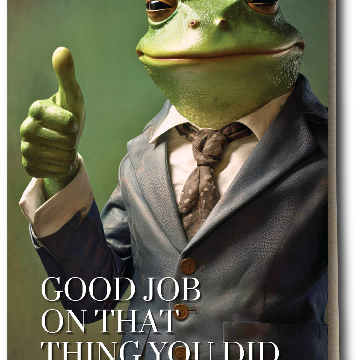 Funny Congratulations Greeting Card - Good Job Frog
