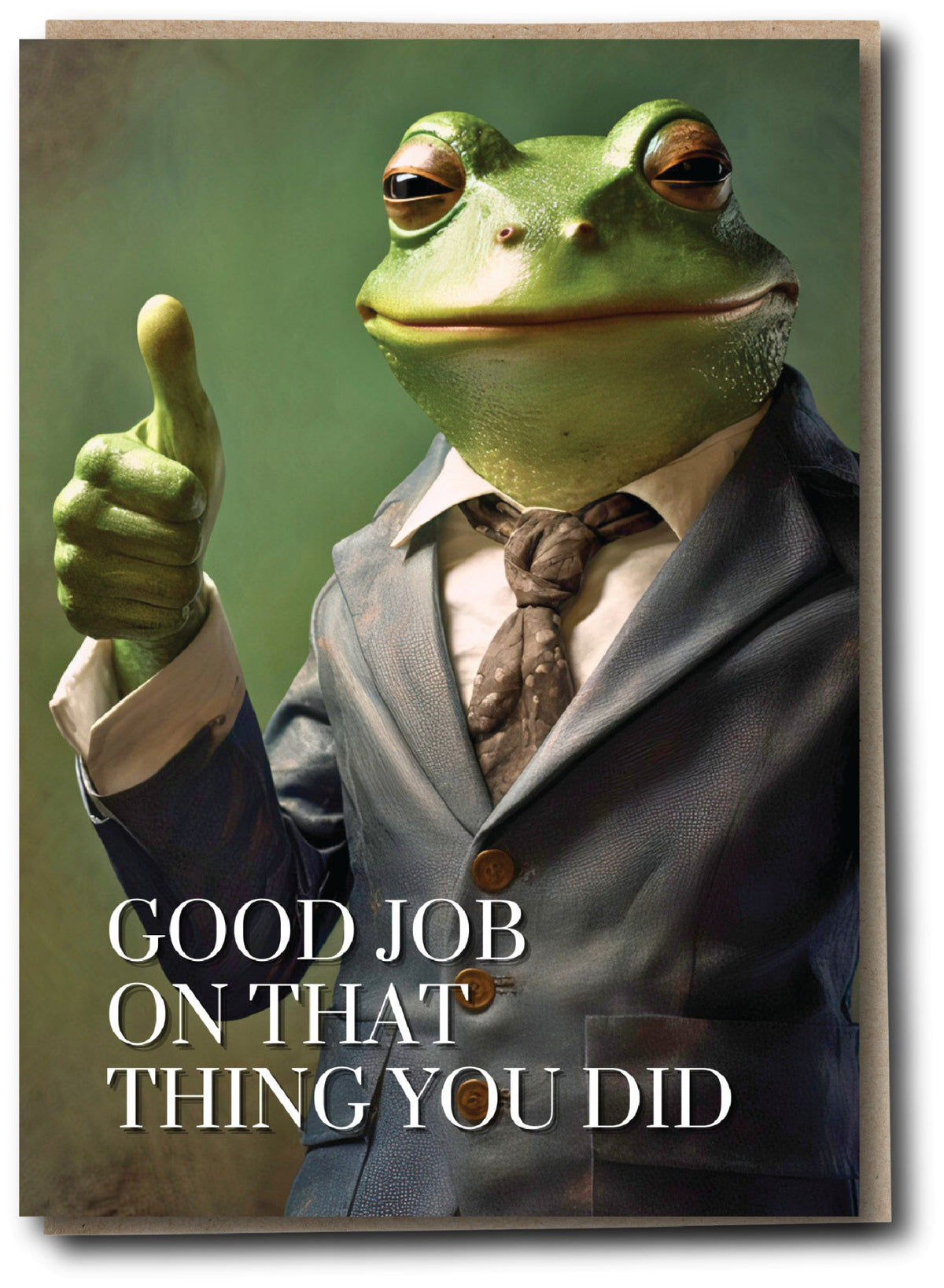 Funny Congratulations Greeting Card - Good Job Frog