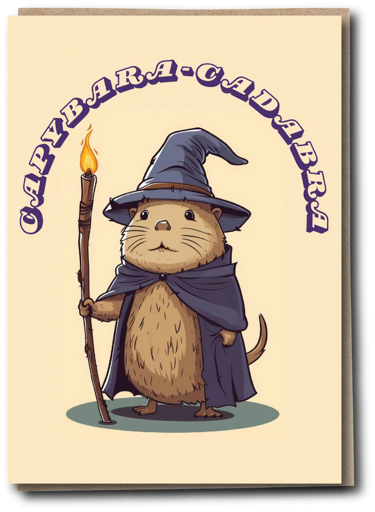 Capybara Wizard Greeting Card - Magical Wishes